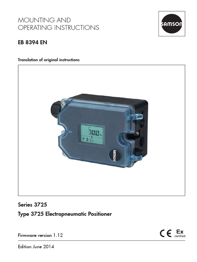 SAMSON 3725 Positioner | PDF