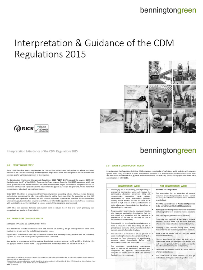 Interpretation & Guidance of The CDM | PDF | Engineering