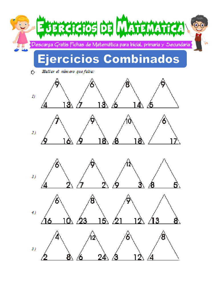 Ejercicios-Combinados-para-Segundo-de-Primaria | PDF