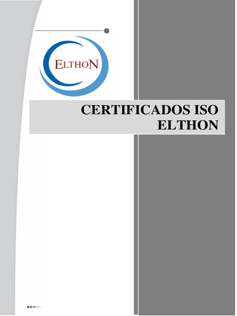 Certificados ISO de Elthon | PDF