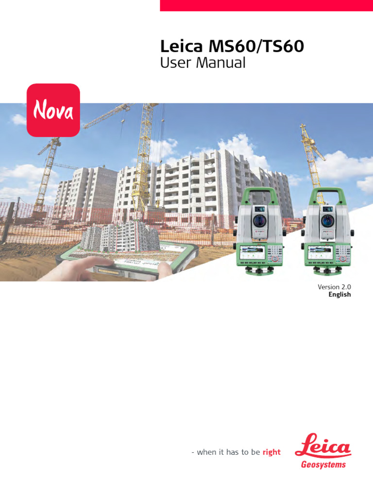 Ms60 Ts60 UsersManual Leica | PDF | Laser | Optics