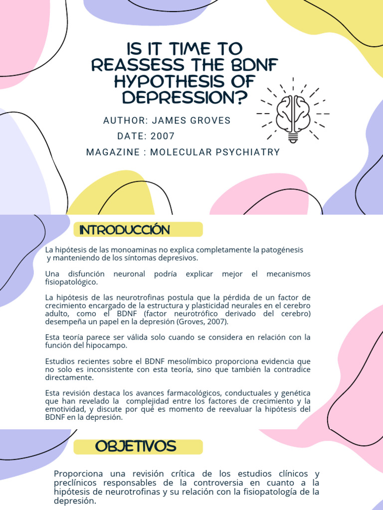 Is It Time To Reassess The BDNF Hypothesis of Depression | PDF