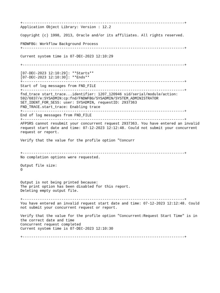 WFBG Request Log Trace | PDF