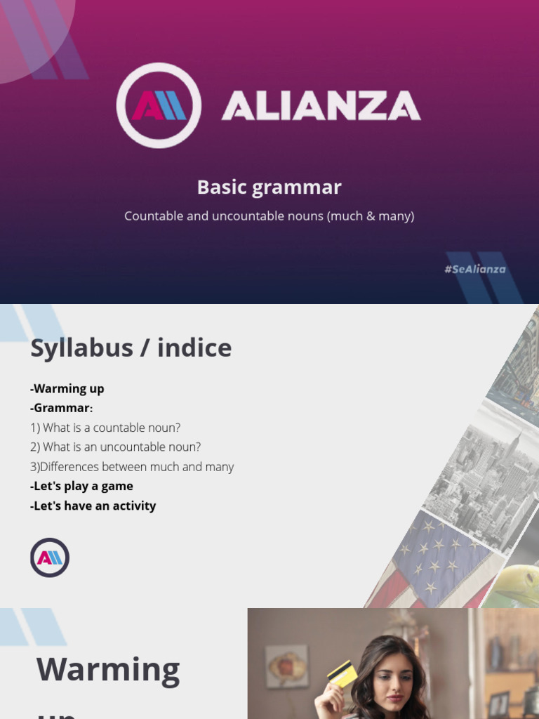Grammar 1 (Countable and Uncountable Nouns (Much Many) | PDF | Noun ...
