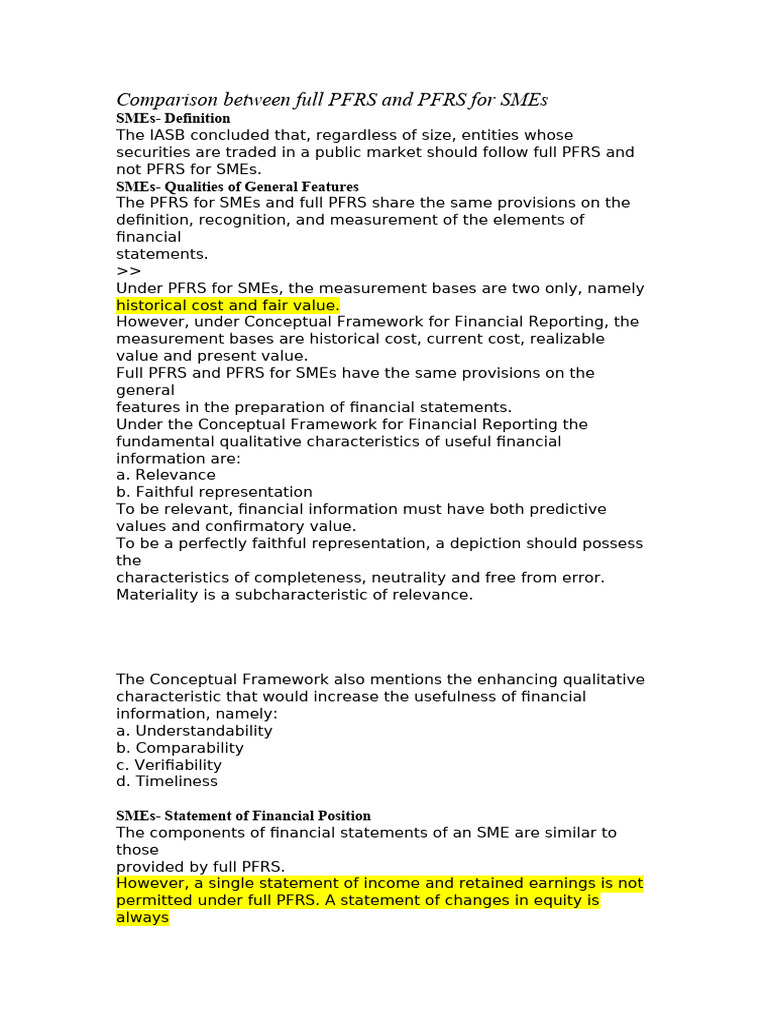 Notes on Pfrs for Smes | PDF | Fair Value | Deferred Tax