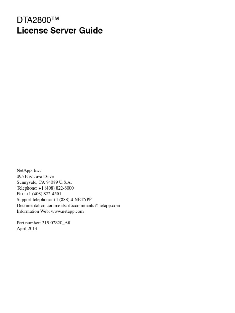 License Server Guide | PDF | Server (Computing) | Computing