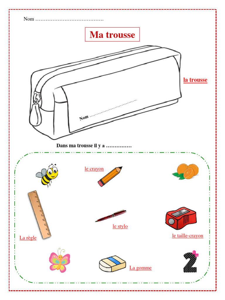 Contenu de ma trousse scolaire | PDF | Maison et jardin