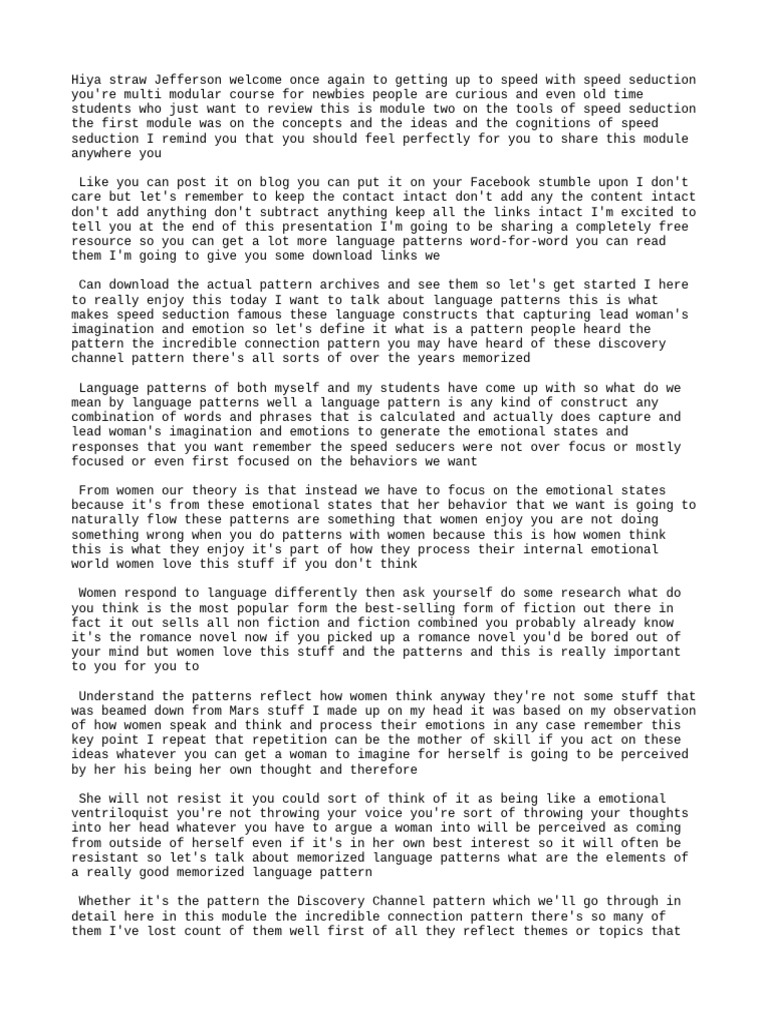 Part 2 Speed Seduction Tools | PDF | Thought | Emotions