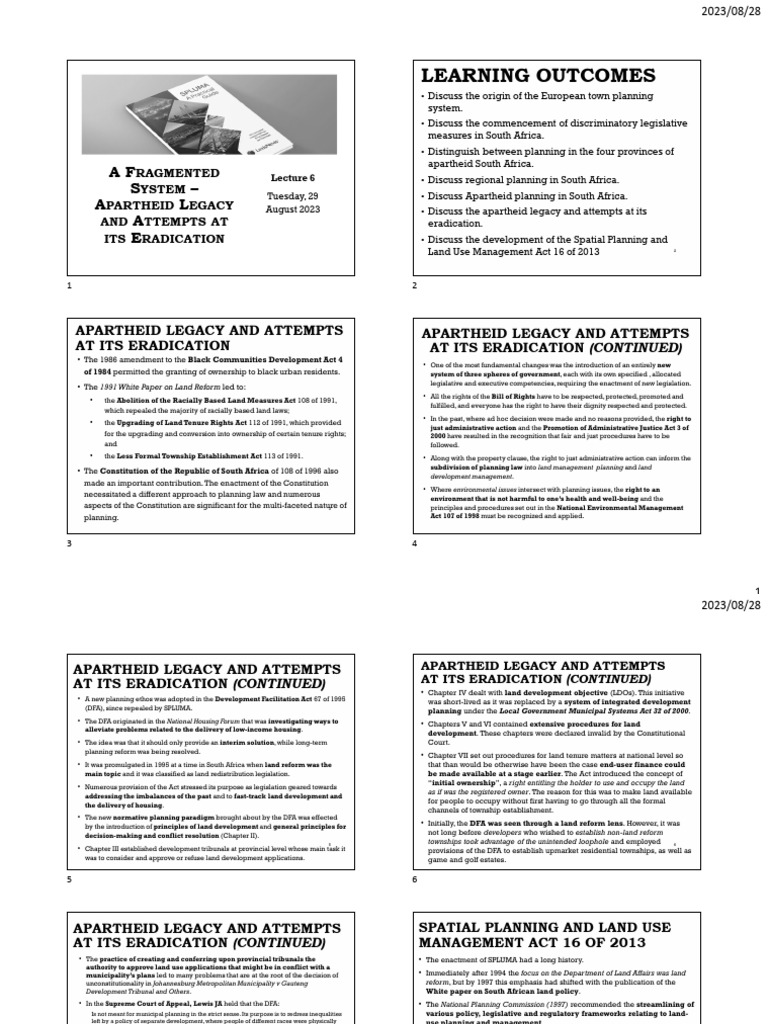 Lecture 6 A Fragmented System Download Free Pdf Apartheid Bill Law 