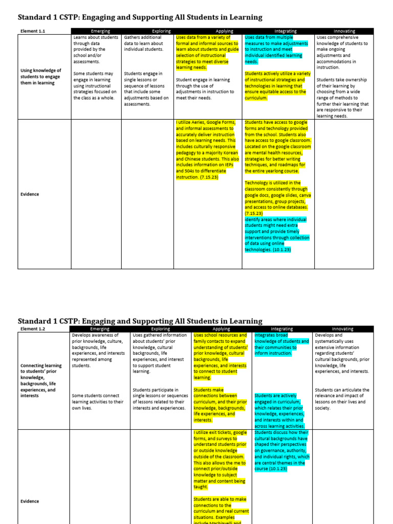 CSTP 1 Driessen 10 | PDF | Critical Thinking | Curriculum