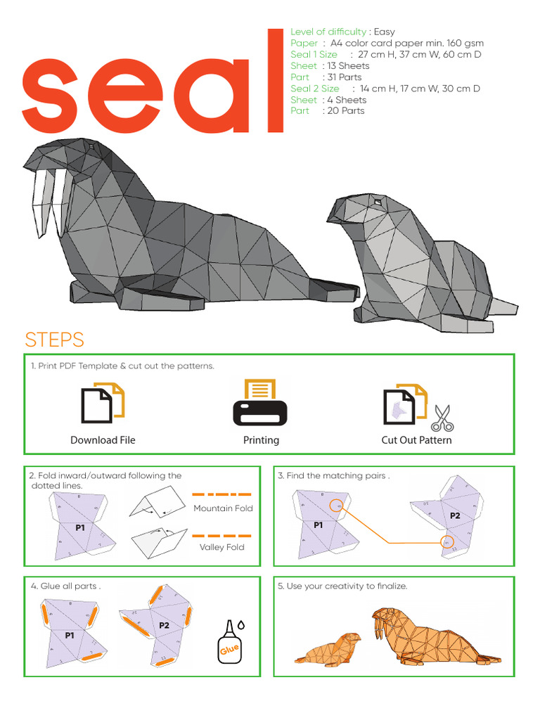 Steps: Download File Printing Cut Out Pattern | PDF