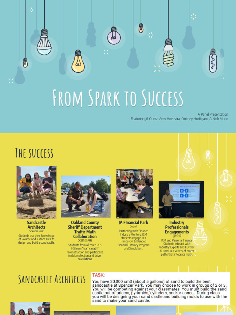 From Spark To Success Panel Presentation | PDF | Human Communication | Learning