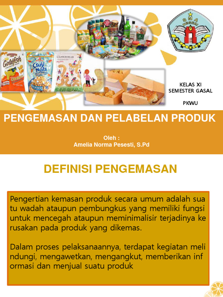 Pengemasan dan Pelabelan Produk | PDF