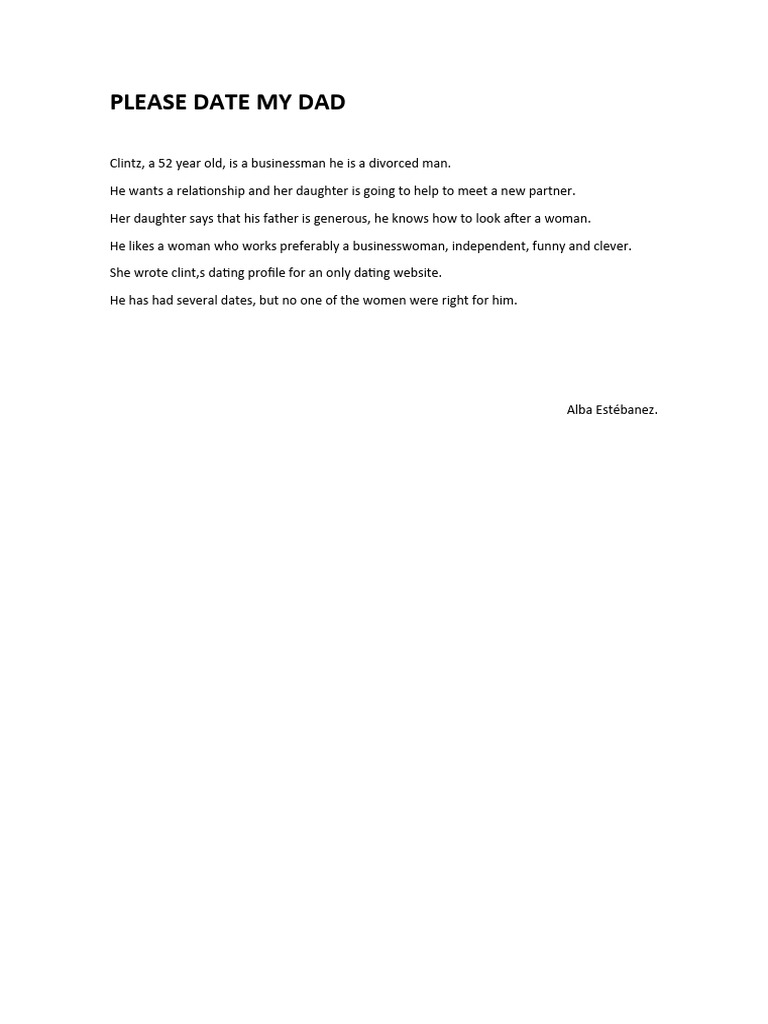 Please Date My Dad | PDF