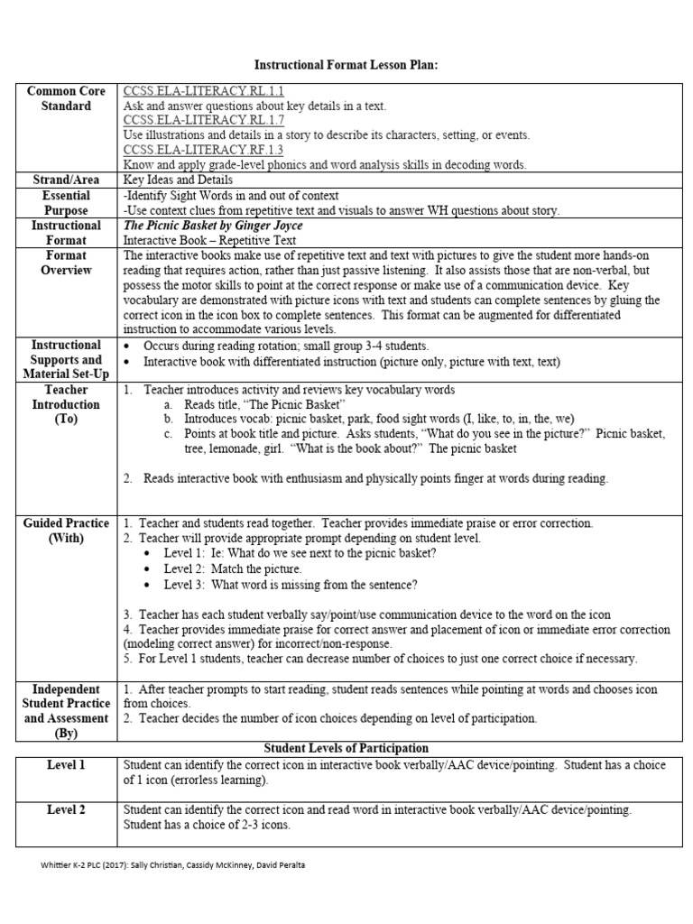 Interactive Book Lesson Plan | PDF | Pedagogy | Cognitive Science