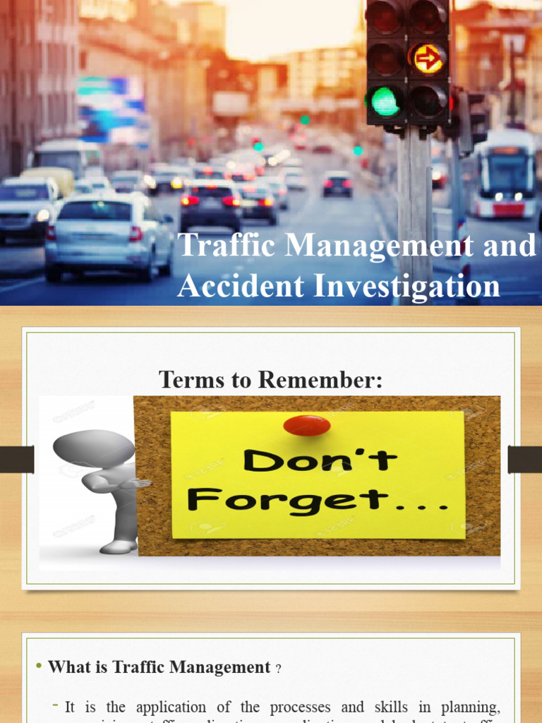 Traffic Management and Accident Investigation | PDF | Traffic Collision ...