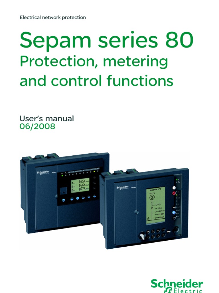Sepam S80 Manual | PDF | Ac Power | Relay