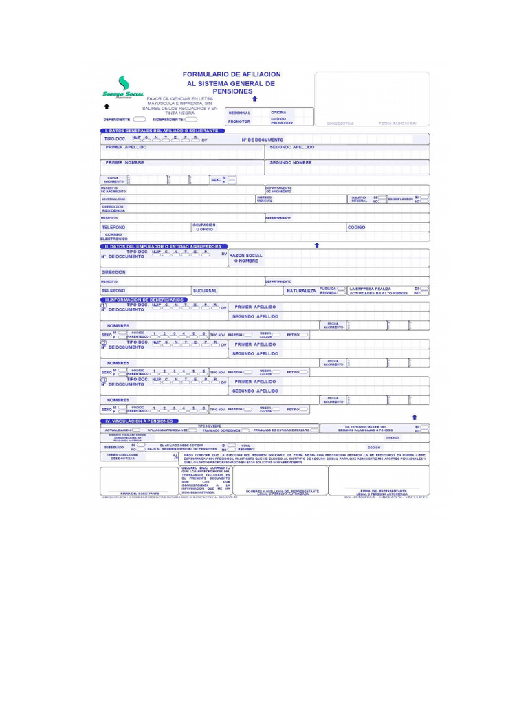 formato de pension | PDF