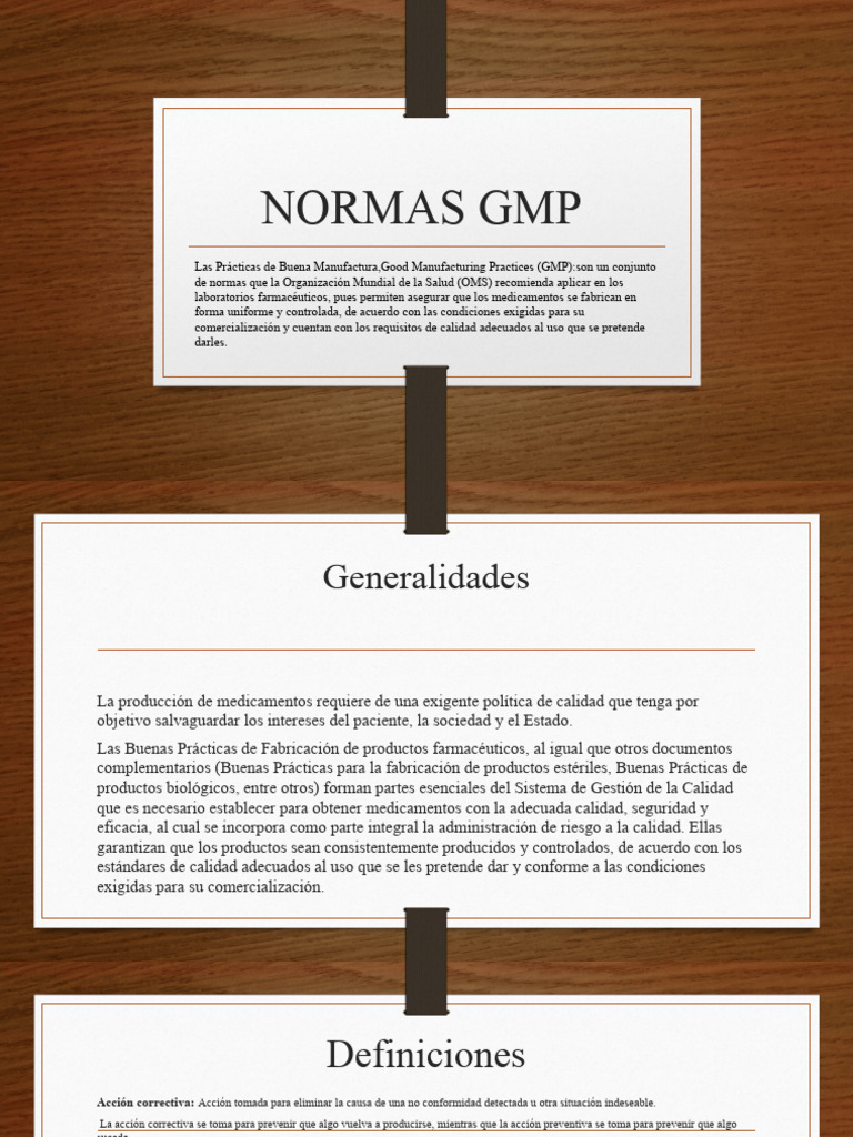 Clase 5 Normas GMP | PDF | Administración de Alimentos y Drogas ...