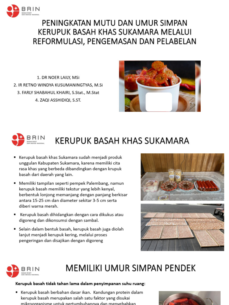 Inovasi Kerupuk Basah Khas Sukamara | PDF | Memasak, Makanan, & Anggur ...
