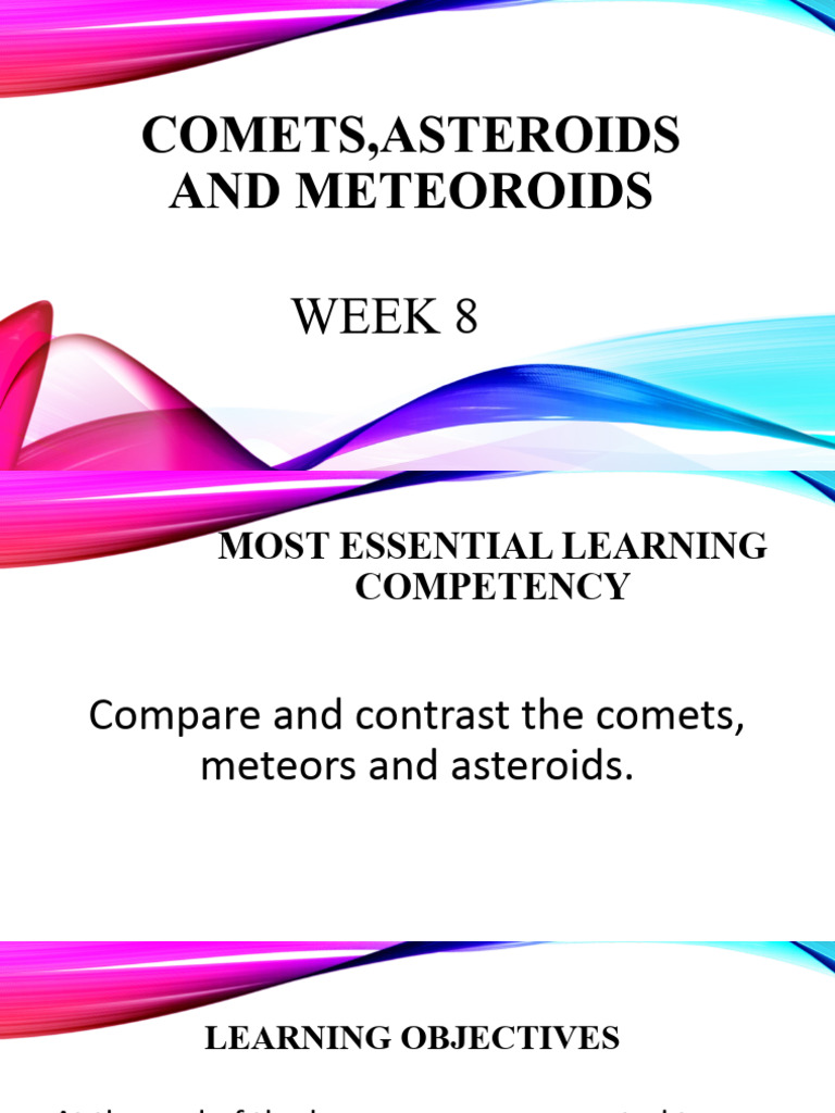 Comets, Asteroids and Meteoroids | PDF | Meteoroid | Comet