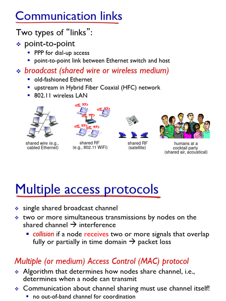 Communication Links: Two Types of "Links": Point-To-Point | PDF | Cellular Network | Channel ...