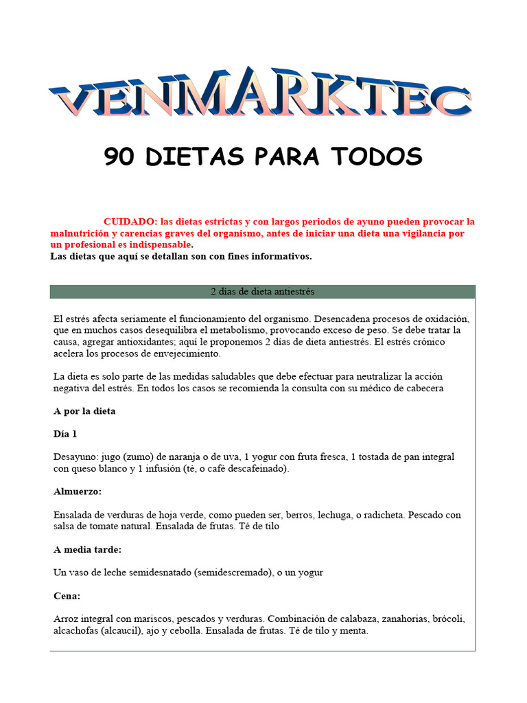 90 Dietas para Todos | PDF