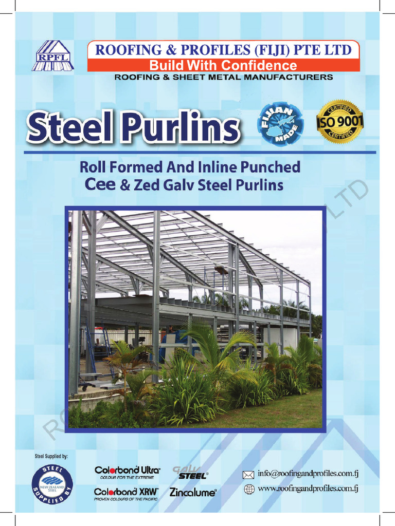 RPFL Cee and Zed Purlin Systems Guide | PDF | Bending | Strength Of ...