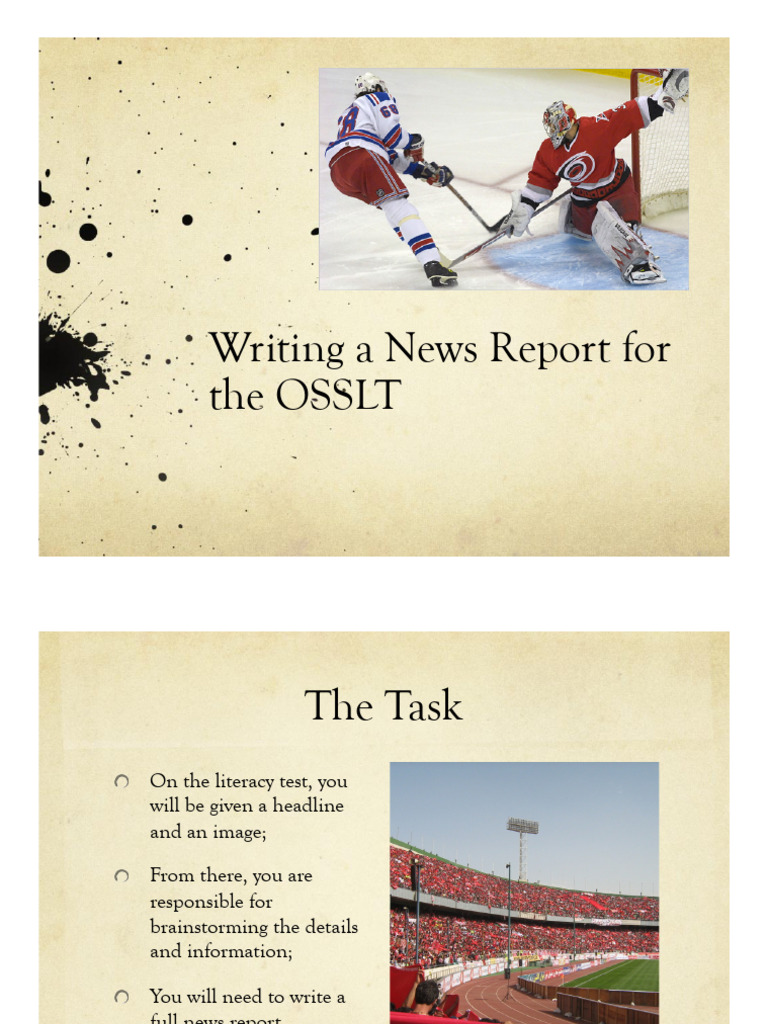 OSSLT News Report Writing Guide | PDF | Human Communication | Cognitive ...