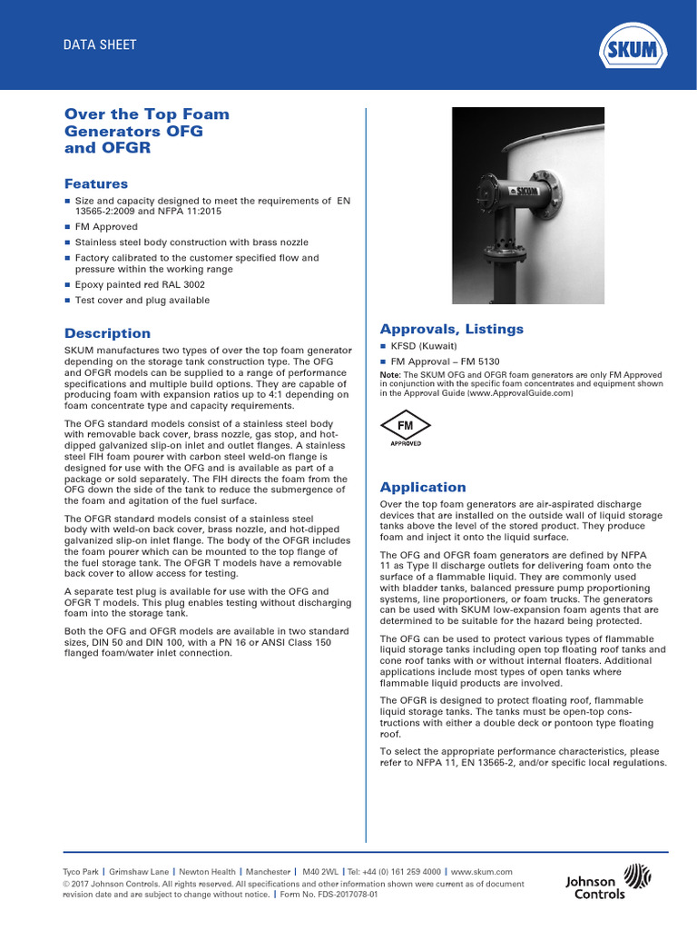 SKUM Over The Top Foam Generators OFG OFGR-0917 | PDF | Foam | Flow ...