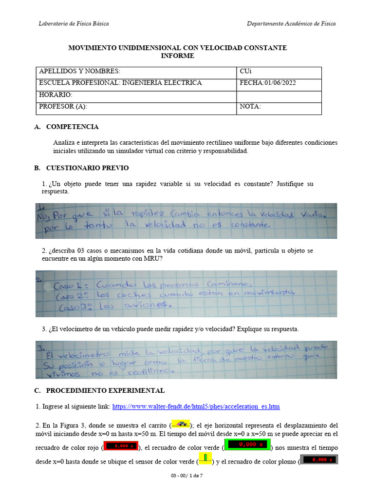 Práct 5 - Mru | PDF | Velocidad | Regresión lineal