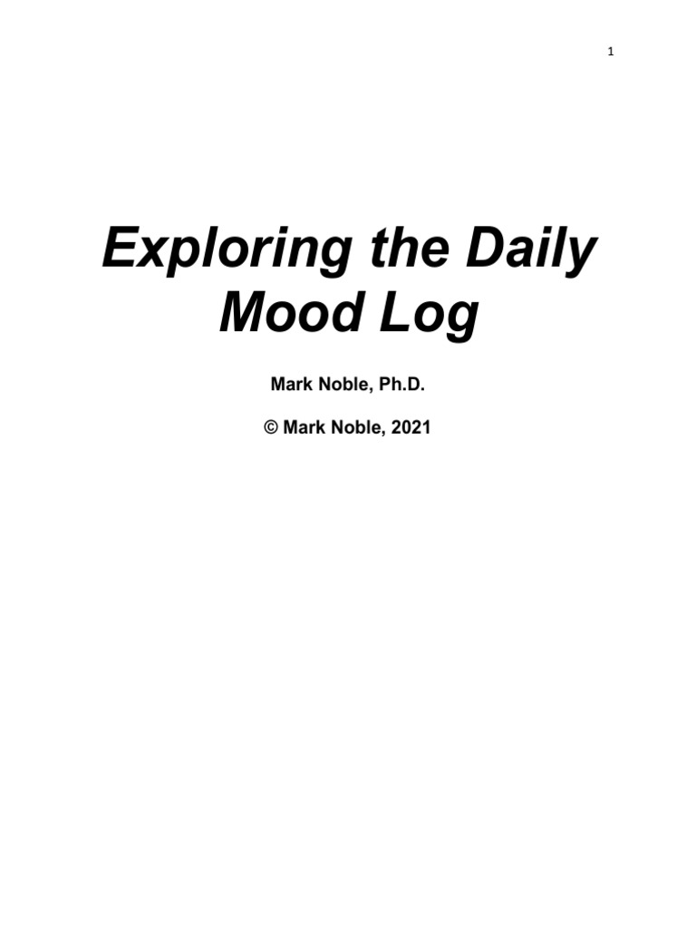 AAA Exploring The Daily Mood Log | PDF | Thought | Psychotherapy