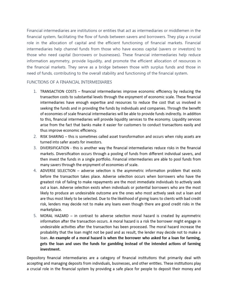 Finmar Notes | PDF | Investing | Banks