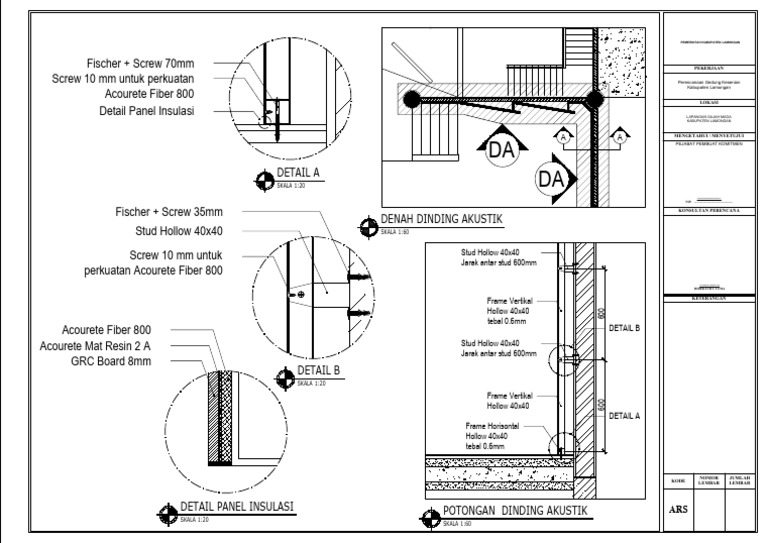 Detail Dinding Akustik | PDF