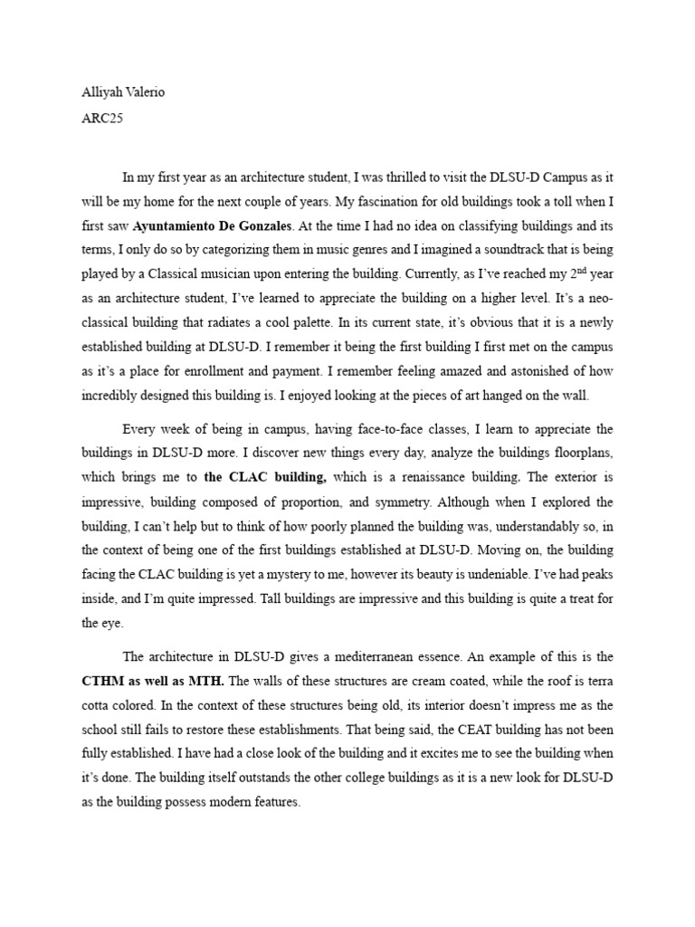 DLSU-D Campus Architecture Insights | PDF