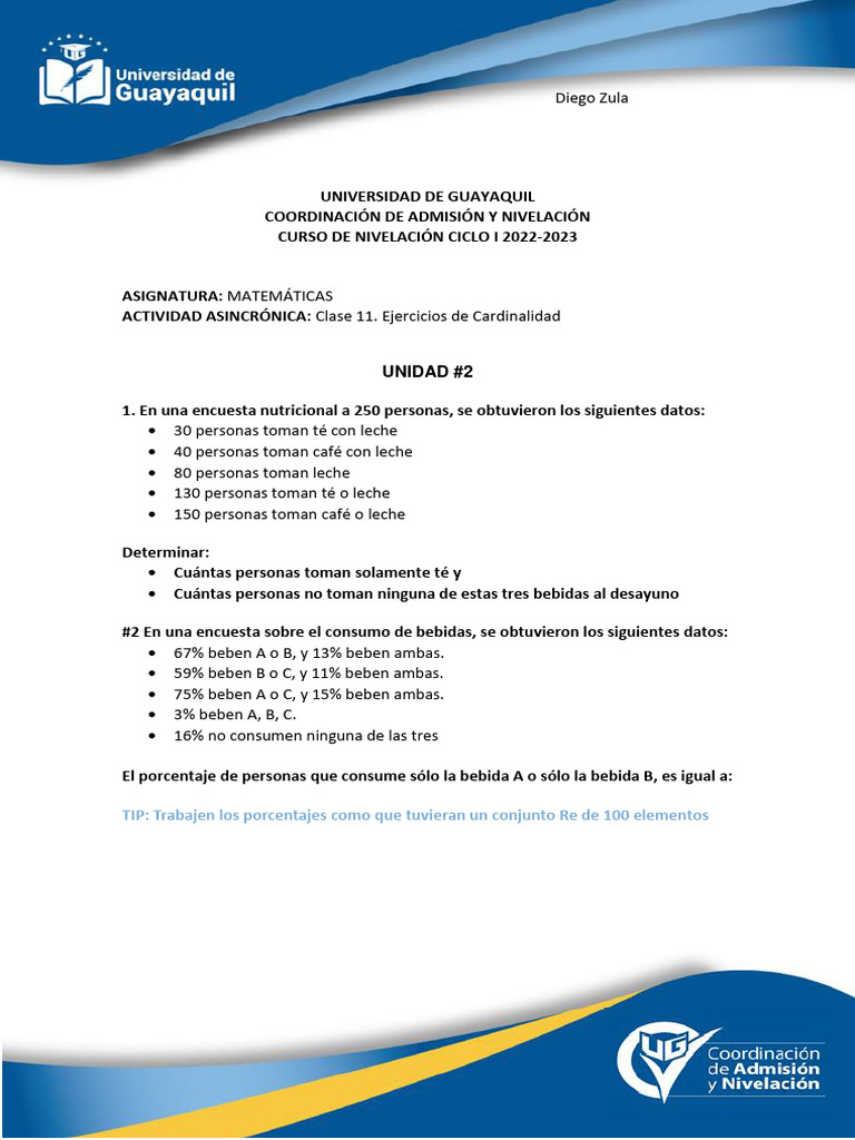 Tarea - U2 - Clase 11 - S3 (DZ) | PDF
