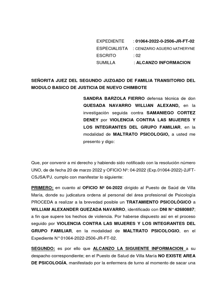 Alcanzo Informacion - Alex Quezada Navarro | PDF | Justicia | Crimen y violencia