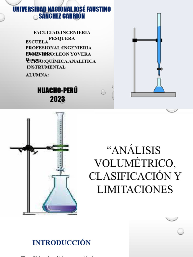 Análisis Volumétrico, Clasificación y Limitaciones | PDF | Valoración ...
