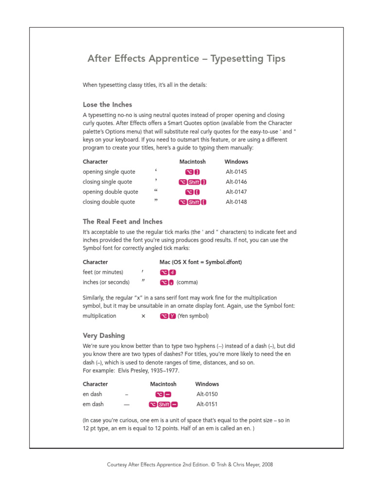 05-Typesetting Tips | PDF | Language Arts & Discipline | Teaching ...