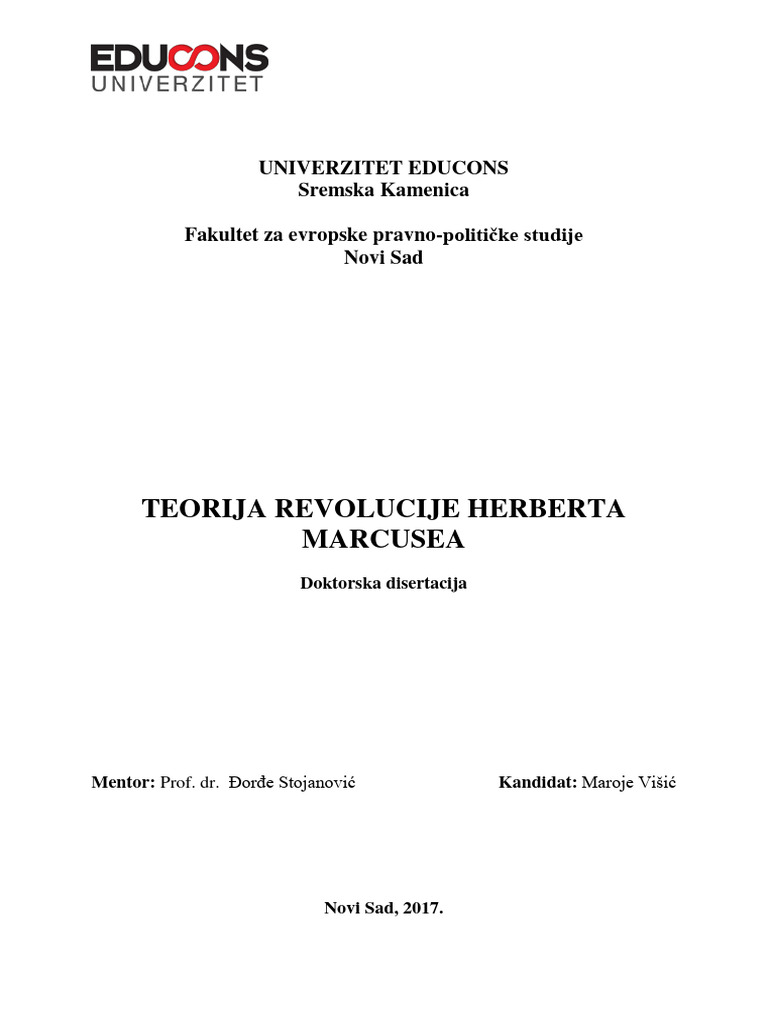 Maroje Visic Doktorska Disertacija (1) | PDF