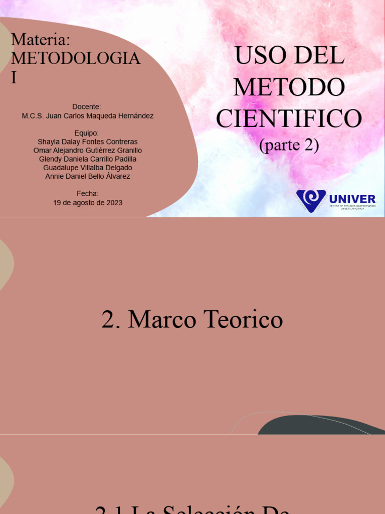 Uso del Método Científico en Investigación | PDF | Teoría | Método ...