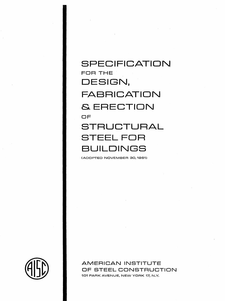 Spec 1961w | PDF | Bending | Beam (Structure)