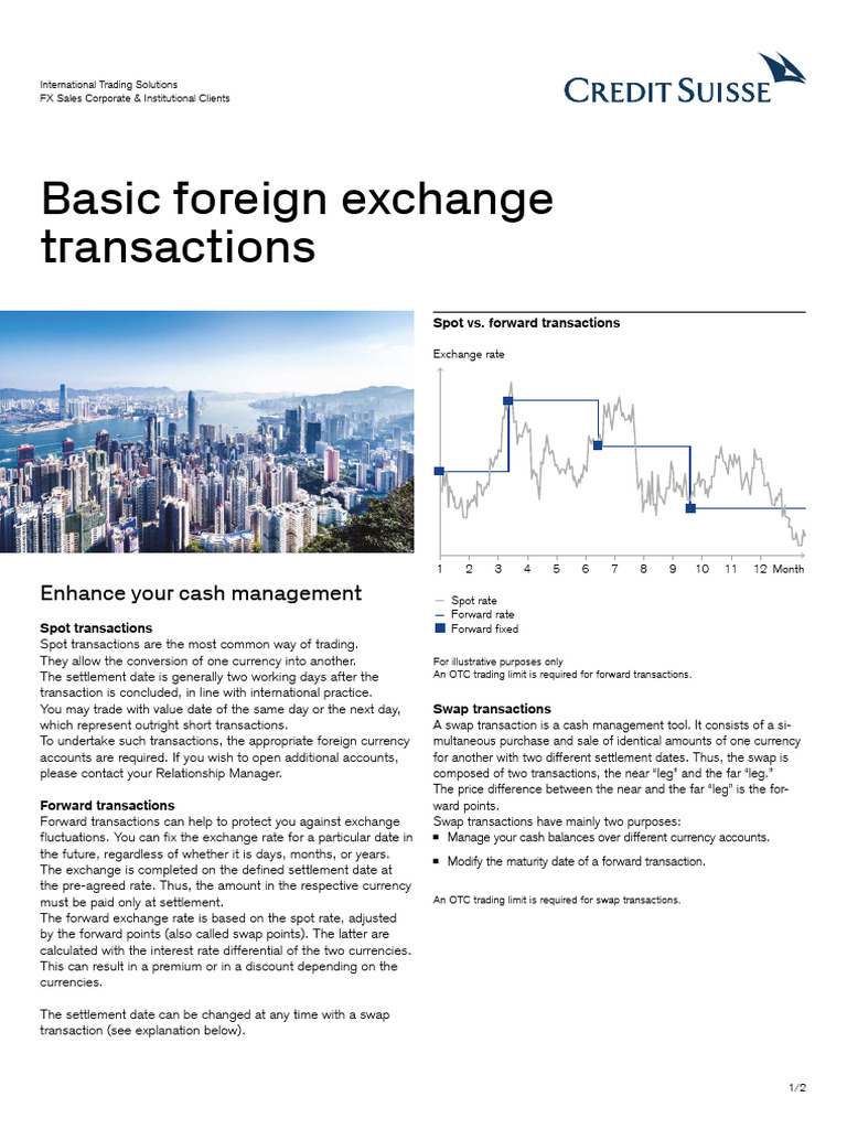 FX Factsheet Spot Forward Swap en | PDF | Finance & Money Management
