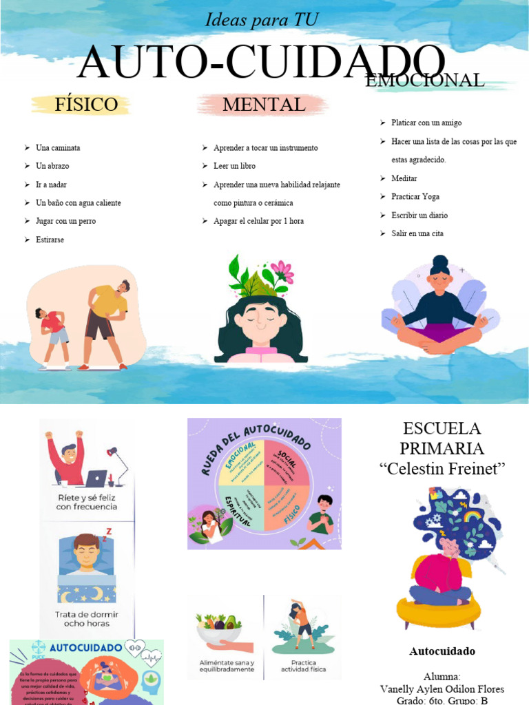 Autocuidado Triptico | PDF | Relaciones personales, crianza y desarrollo personal