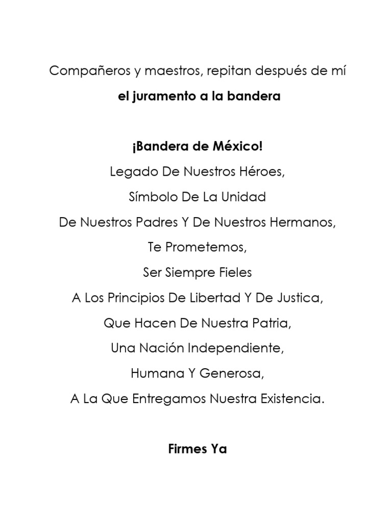 Juramento A La Bandera | PDF