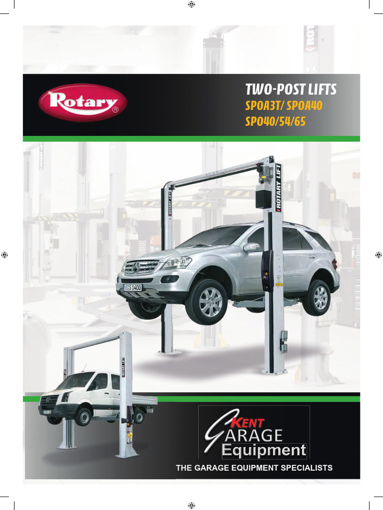 Rotary Two Post LIft Brochure | PDF | Elevator | Mercedes Benz Sprinter