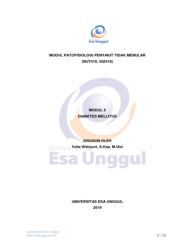 Modul Patofisiologi Diabetes Mellitus Pdf