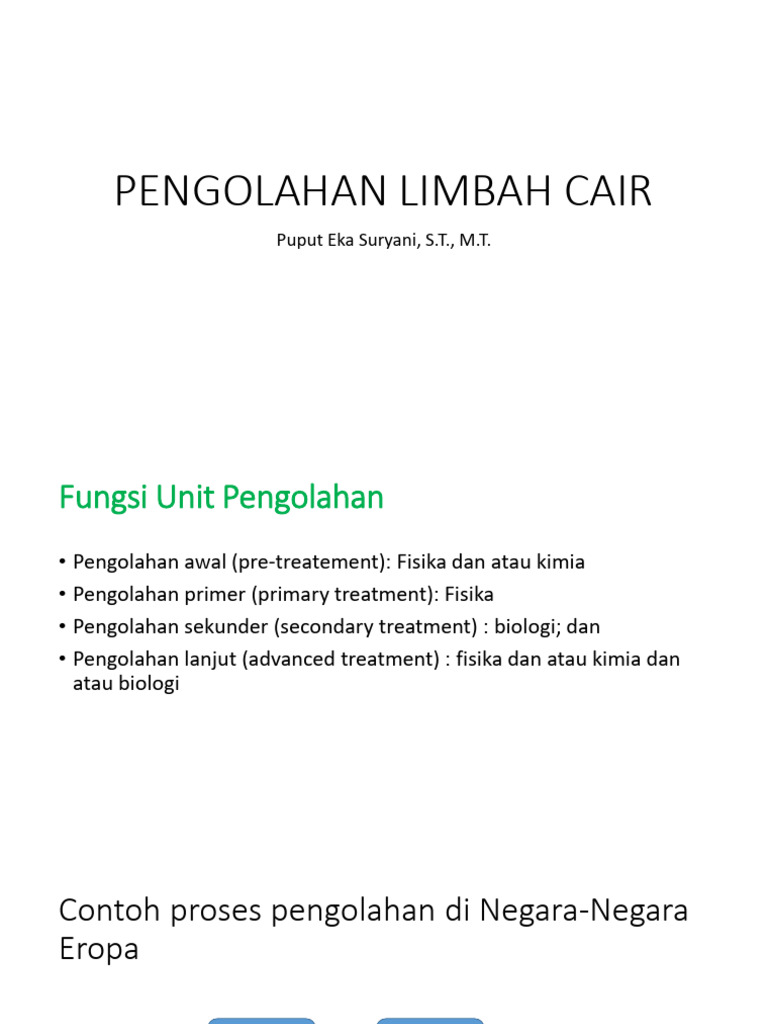 Pengolahan Limbah Cair | PDF