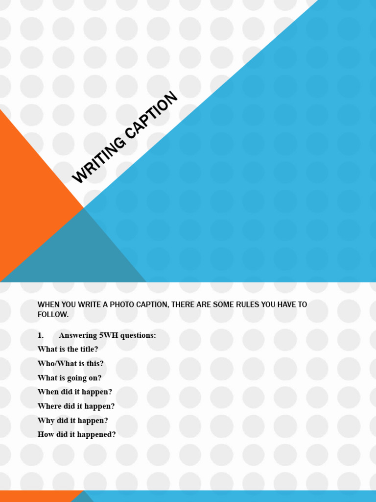How to Write Effective Photo Captions | PDF | Grammar | Cognitive Science