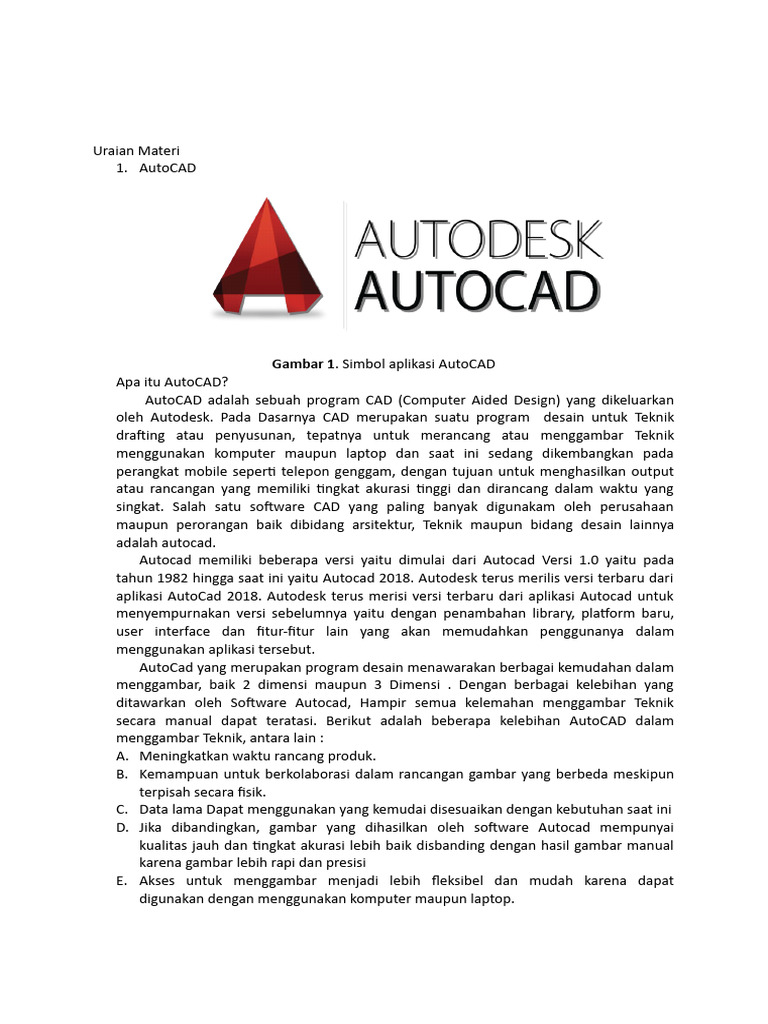Pengenalan Autocad Dan Fungsi Fitur-fitur Dalam Autocad | PDF